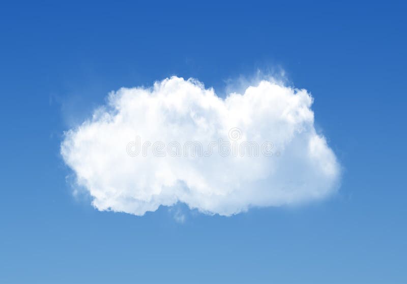 Single Cloud in the Deep Blue Gradient Sky Stock Illustration ...