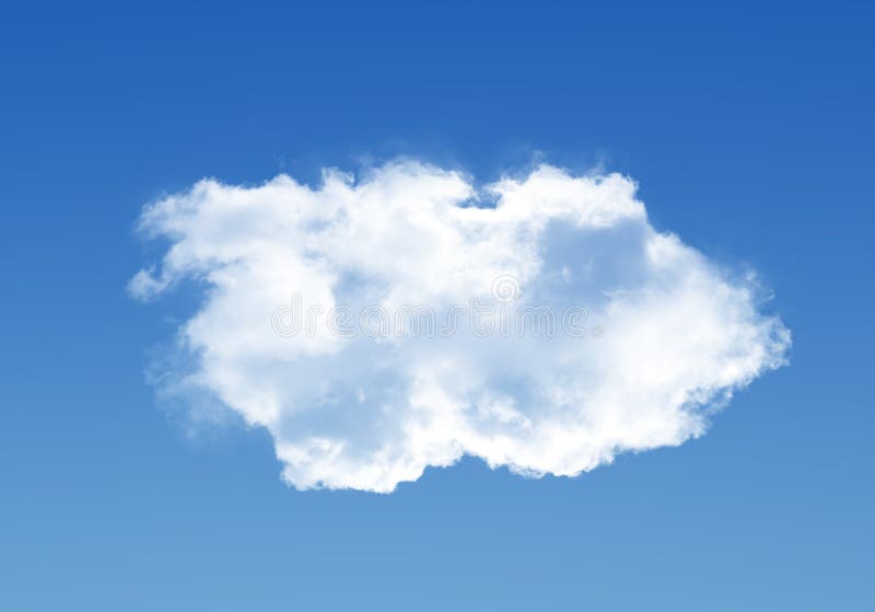 Single Cloud Isolated Over Black Background Stock Illustration ...
