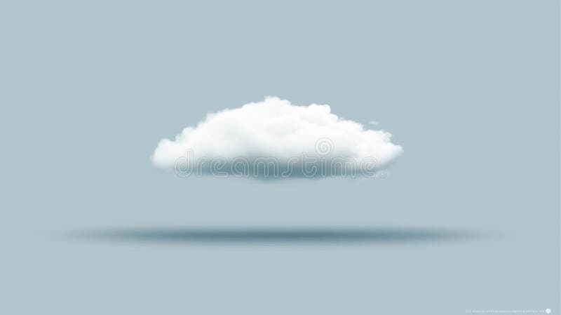 Single Cloud, Sky, Minimalist Stock Image - Image of graphic, fluffy ...