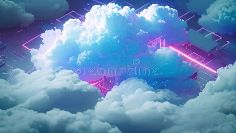 A Single Cloud Surrounded by a Cluster of Smaller Clouds in the Sky ...