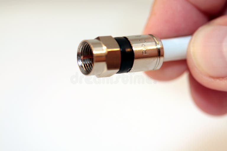 Single coax cable stock photo. Image of high, finger - 12015854