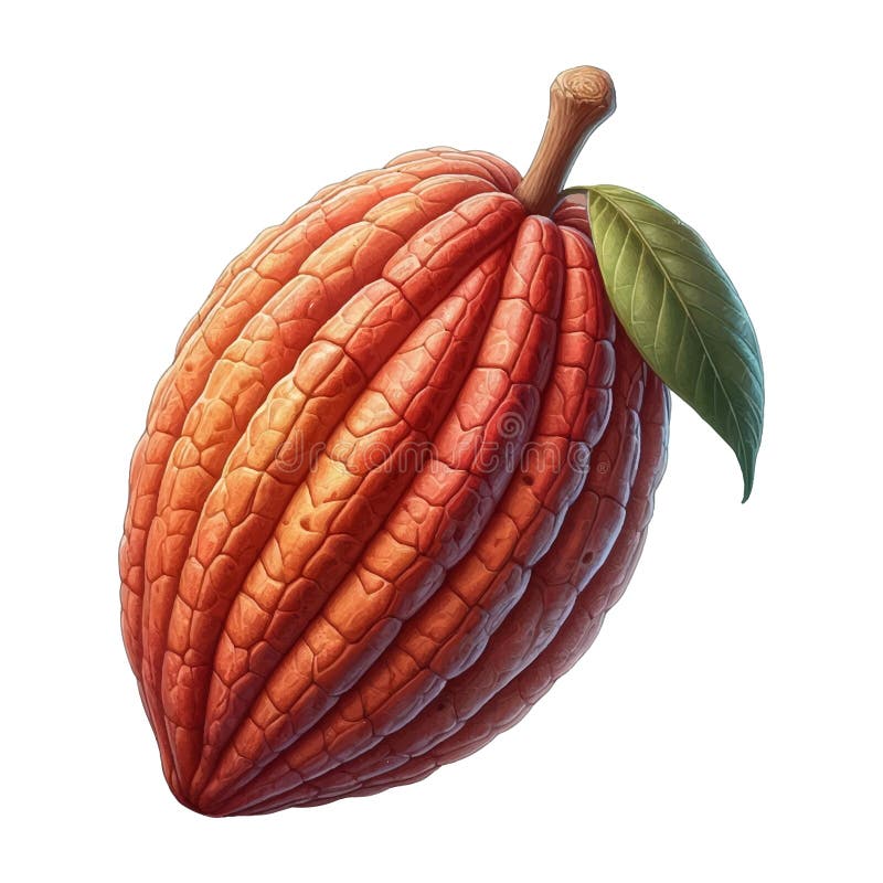 Single cocoa fruit stock vector. Illustration of nature - 336532192