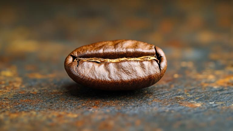 A Close Up of a Coffee Bean on a Table Stock Image - Image of shop ...