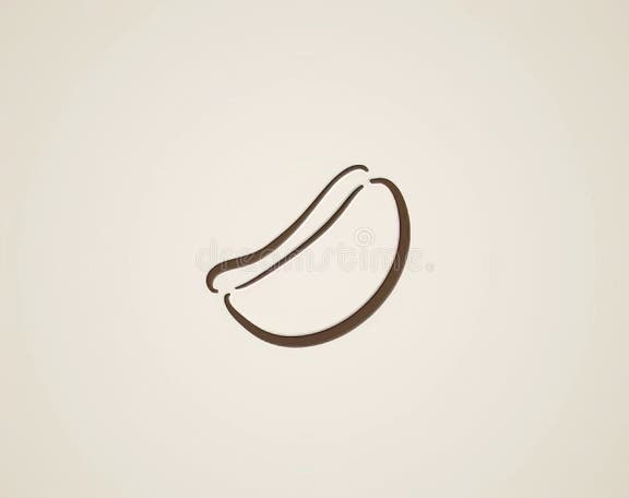 Single Coffee Bean Line Art Modern Illustration. Editable Strokes Stock ...