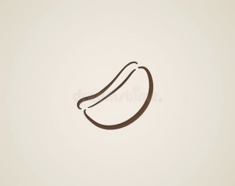 Single Coffee Bean Line Art Modern Illustration. Editable Strokes Stock ...