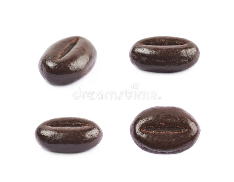 Single Coffee Bean Shaped Candy Stock Image - Image of bitter ...