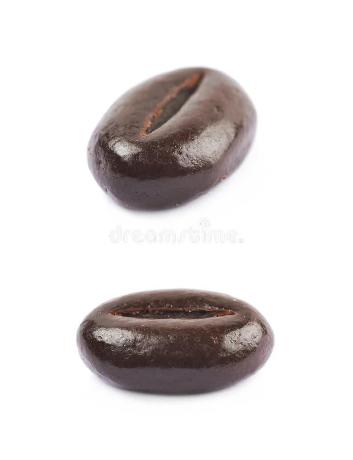 Single Coffee Bean Shaped Candy Stock Image - Image of bitter ...