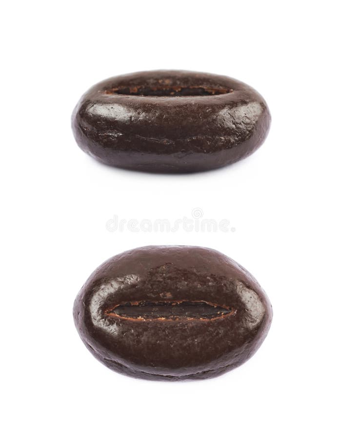 Single Coffee Bean Shaped Candy Stock Image - Image of caffeine, dark ...
