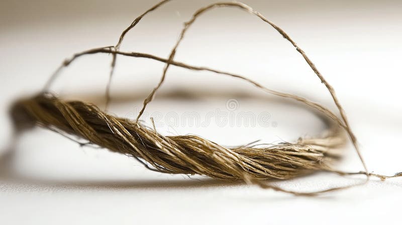A Single Coiled Guitar String Rests on a Plain Background, Highlighting ...