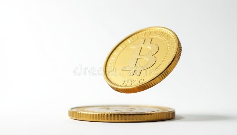 A Single Coin Flipped Mid Air, Isolated on White , One, Wager Stock ...