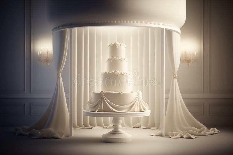 Single Color Cake. Minimalism. Generated by AI Technology. Stock ...