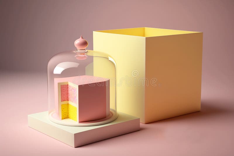 Single Color Cake. Minimalism. Generated by AI Technology. Stock ...