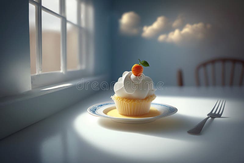 Single Color Cake. Minimalism. Generated by AI Technology. Stock ...