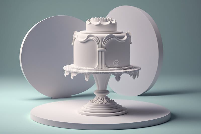 Single Color Cake. Minimalism. Generated by AI Technology. Stock ...