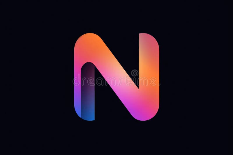 Single Colorful Letter N Black Background Stock Photos - Free & Royalty ...