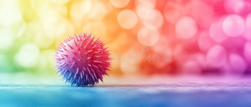 "BRIGHT SPIKY BALL with RAINBOW BLUR" Stock Illustration - Illustration ...