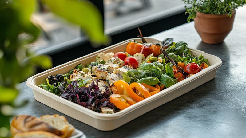A Single Compostable Food Tray Styled with a Curated Grazing Platter ...