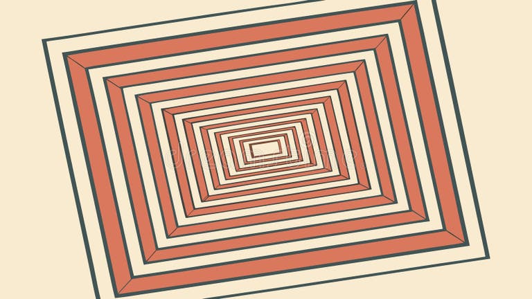 Single Concentric Square Retro Abstract Design, Vector Design ...