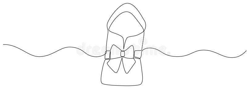 Single Continuous Editable Line Drawing of Newborn Baby Envelope with ...