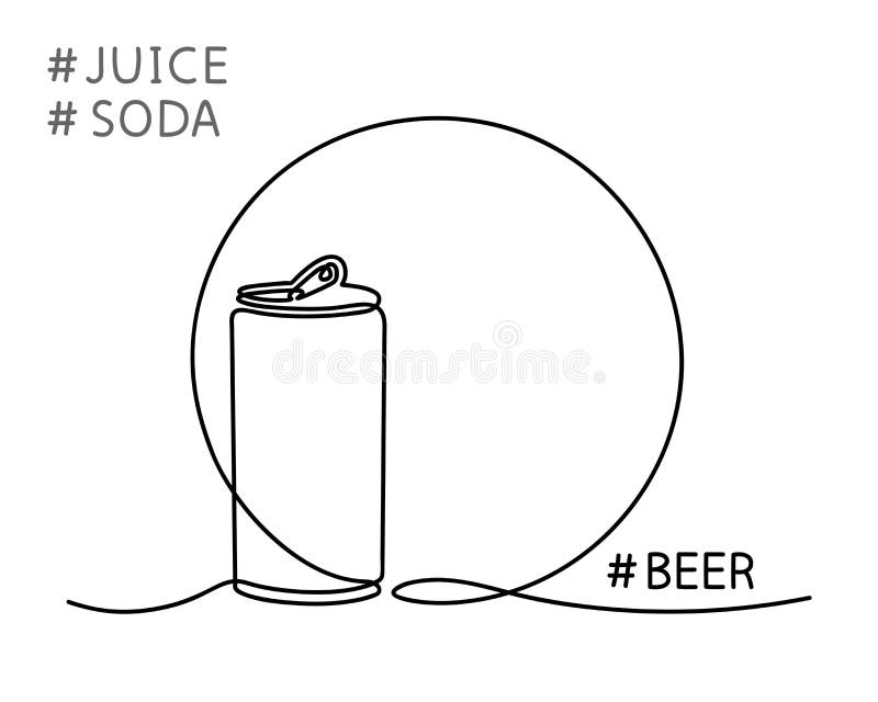 Soda Can Line Drawing