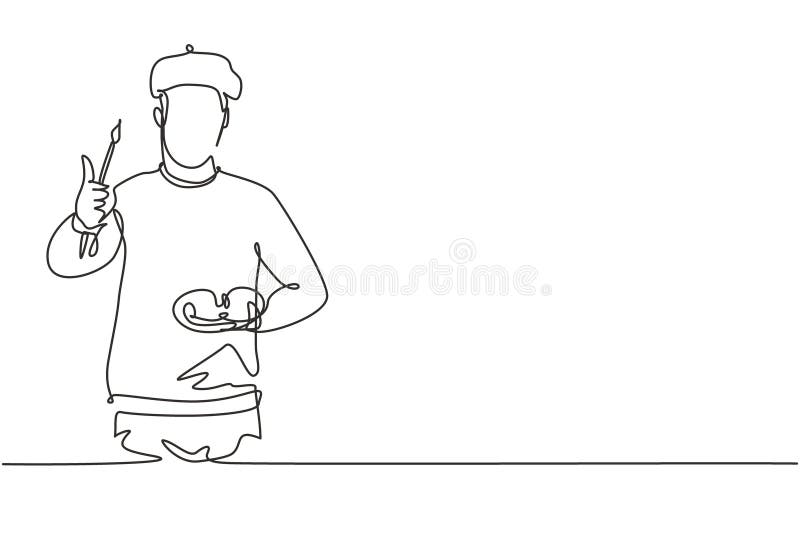 Easel One Line Drawing Stock Illustrations – 37 Easel One Line Drawing ...