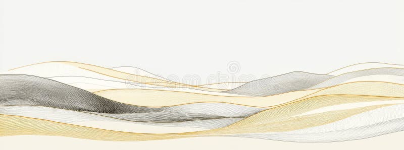 A Single Continuous Line Drawing Depicting a Mountain Ridge Landscape ...