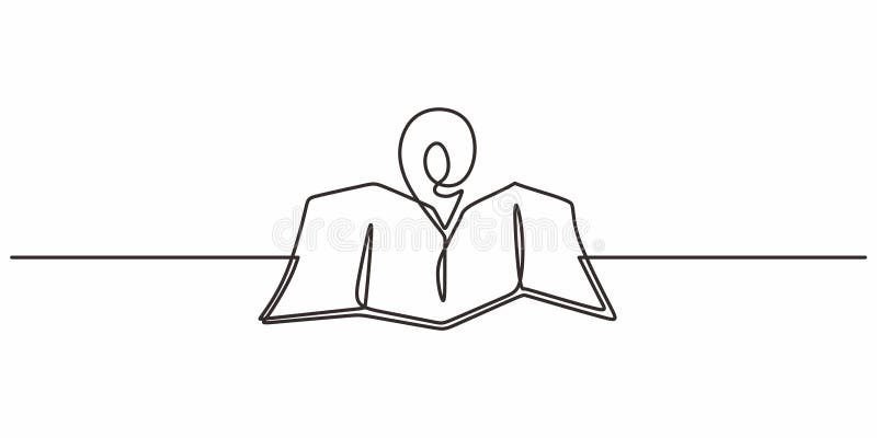 Single Continuous Line Art Drawing Map Stock Illustrations – 1,311 ...