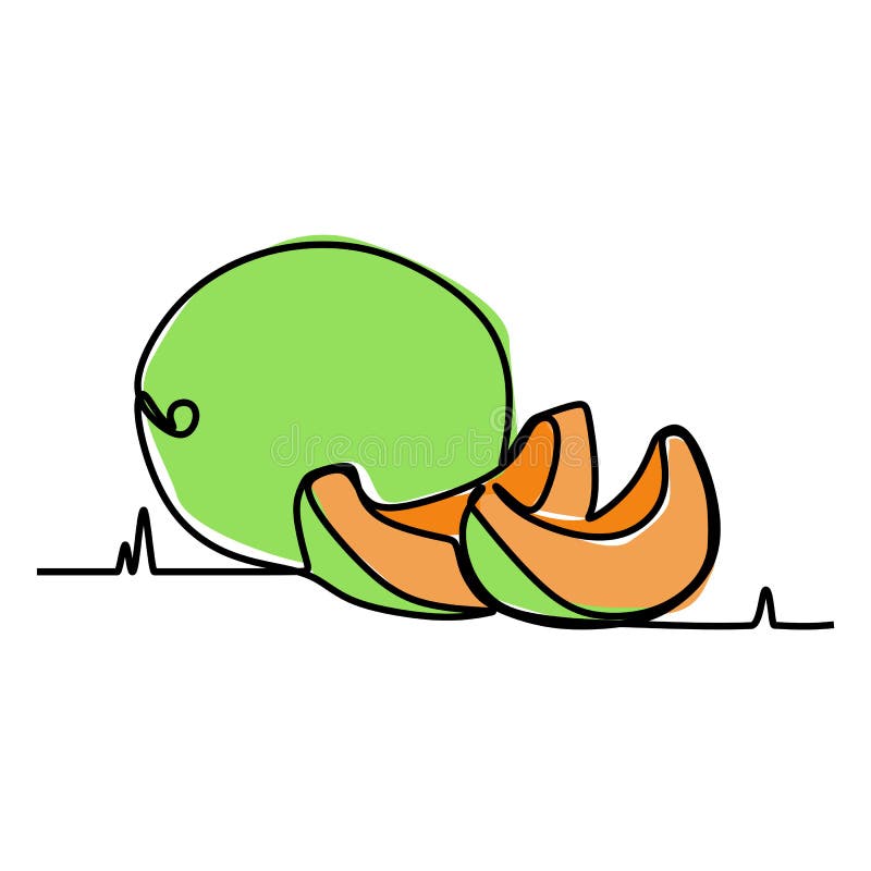 Melon Line Drawing Stock Illustrations – 1,891 Melon Line Drawing Stock ...
