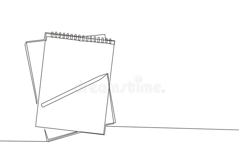 Notepad One Line Stock Illustrations – 682 Notepad One Line Stock ...