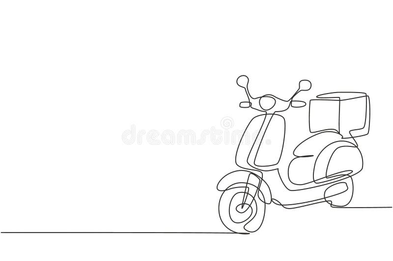 Continuous One Line Scooter Drawing Stock Illustrations – 151 ...