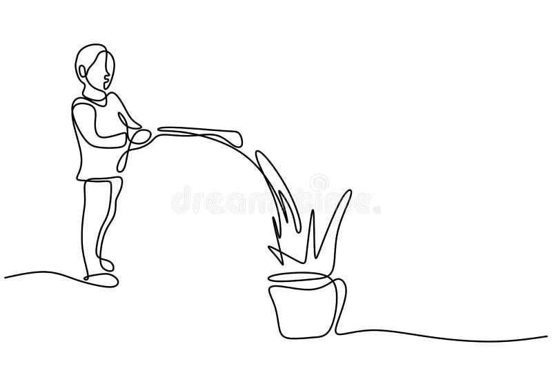 Continuous Line Drawing Watering Plants Stock Illustrations – 44 ... Continuous Line Drawing Watering Plants Stock Illustrations – 44 ...