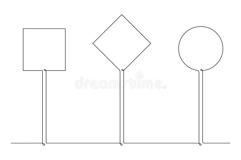 Traffic Stop Sign Line Drawing Stock Illustrations – 599 Traffic Stop ...