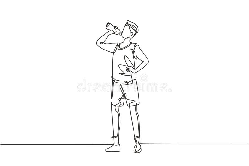 Drinking Water Line Drawing Stock Illustrations – 1,089 Drinking Water ...