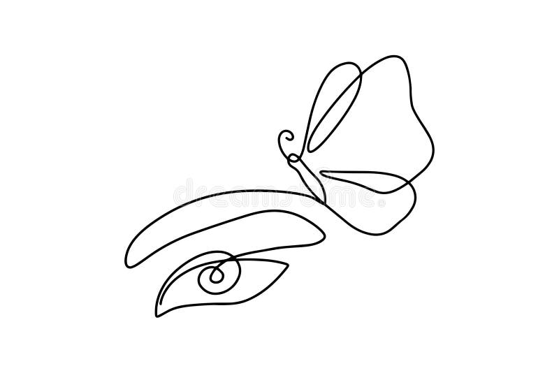 Single Continuous One Line Art Watch Eye.Drawing a Continuous Line ...