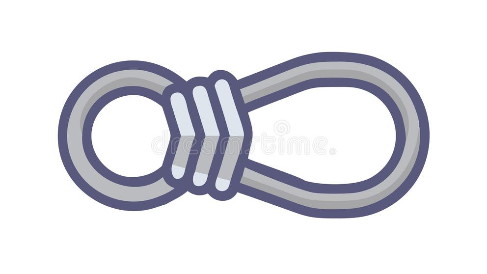 Single Continuous Rope Loop Icon, Unity and Simplicity, Strong Bond ...