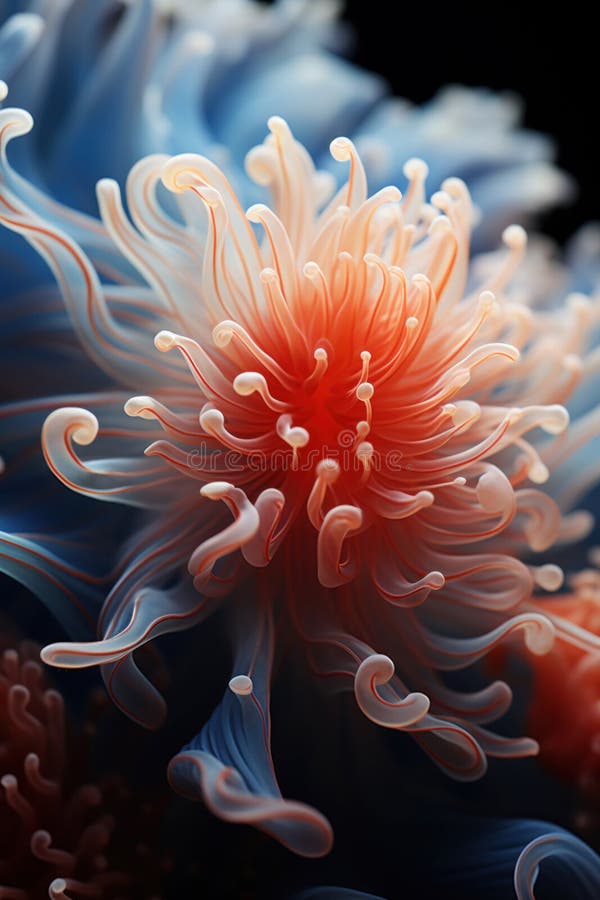 Single Coral Polyp with Mesmerizing Patterns and Textures Stock Image ...