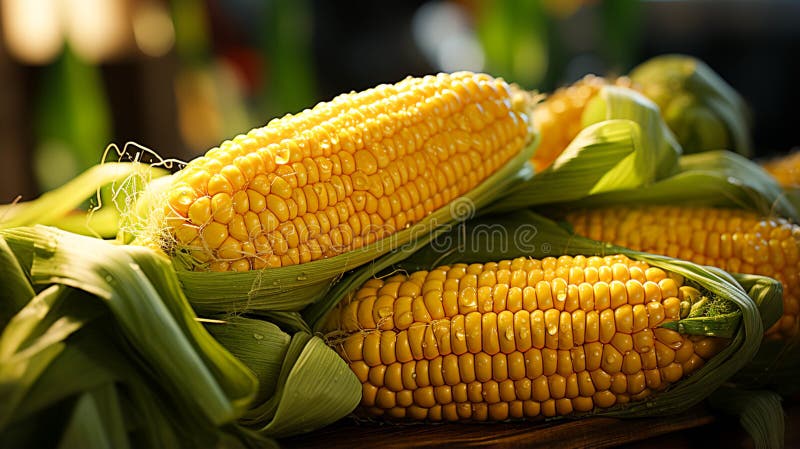A Single Corn Very Closeup View Stock Photo - Image of closeup, nature ...