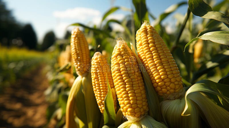 A Single Corn Very Closeup View Stock Image - Image of plant, freshness ...