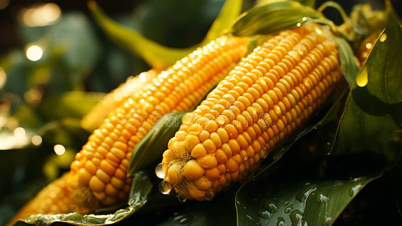 A Single Corn Very Closeup View Stock Image - Image of dieting, popcorn ...