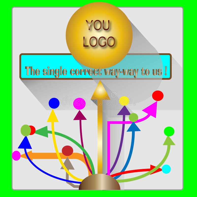 The Single Correct Way-way To Us ! Stock Vector - Illustration of ...