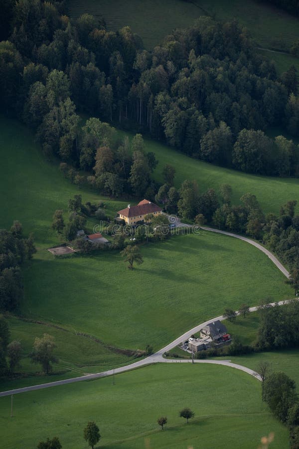Single, Countryside House Surrounded by Pasture and Dense Forest ...