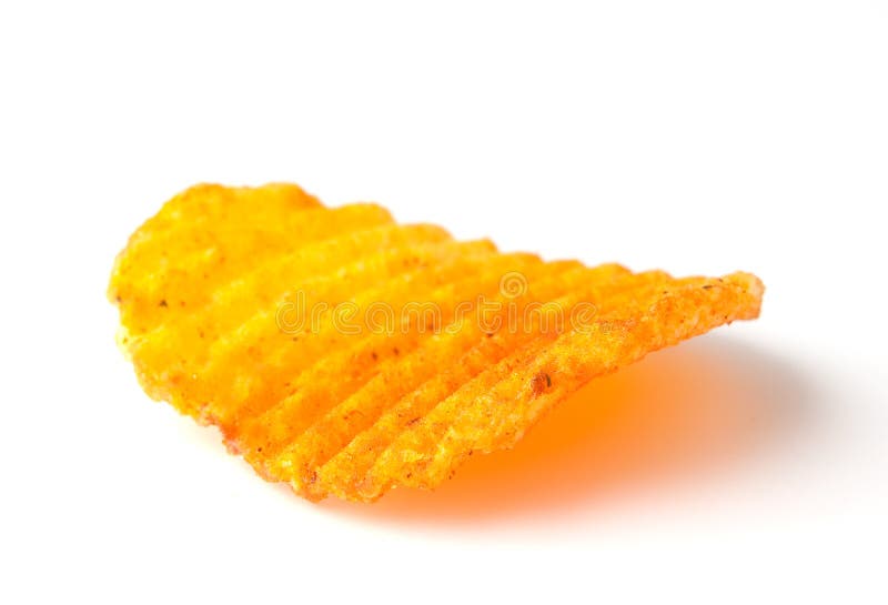 Single Crisp On White Stock Photography - Image: 25696362