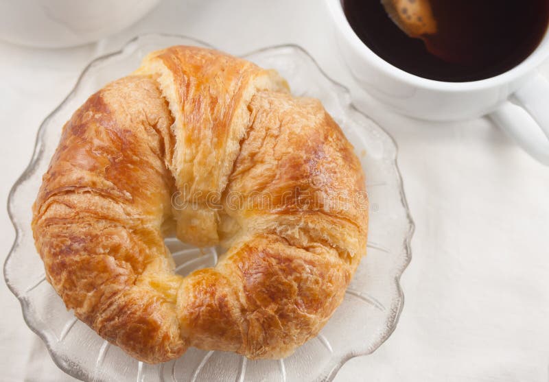Single Croissant stock photo. Image of food, plate, baked - 25294182