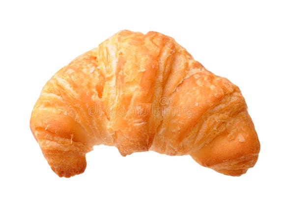 Single croissant isolated stock photo. Image of food - 27702402