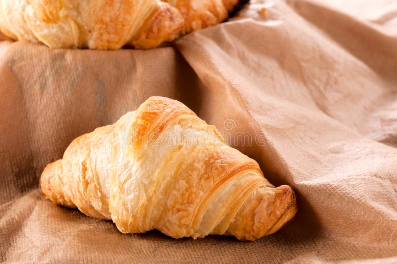 Single croissant stock image. Image of dough, glaze, gourmet - 32703251