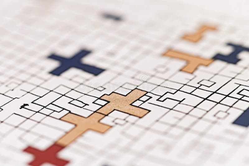 A Single Crossword Puzzle Piece with Clues and Answers Stock Photo ...