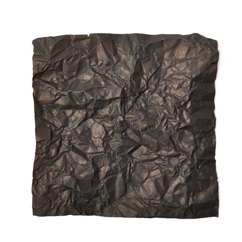 Single Crumpled Paper Sheet Isolated Stock Image - Image of ancient ...