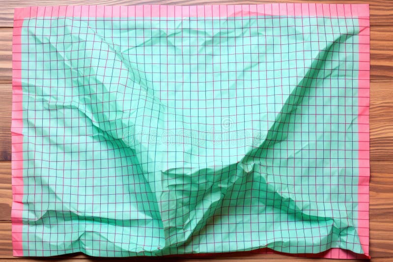 A Single Crumpled Sheet of Graph Paper Stock Photo - Image of supplies ...