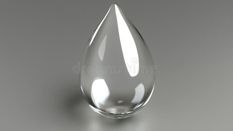 Single Crystal Clear Water Drop 3D Render Stock Photo Stock ...