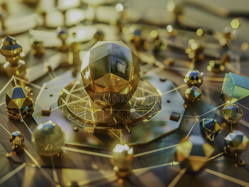 Single Crystal Sphere Displayed on a Plate, Encircled by Additional ...